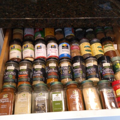 Customizable Spice Rack Drawer Organizer, Horizontal, Spice Storage ...