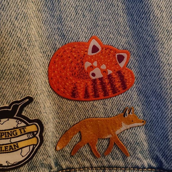 Red Panda Patch - Woven Iron-on Patch, Red Panda Illustration, Cute ...