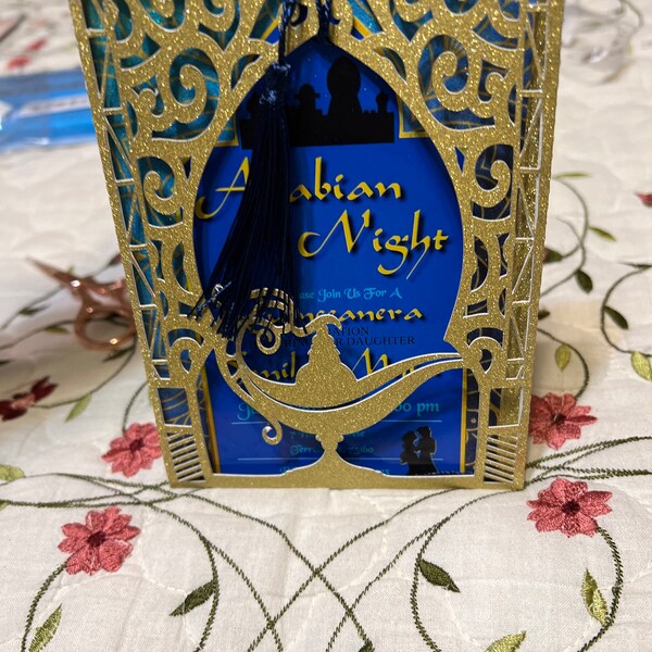 6"x6" CARD TEMPLATE Lamp Design (aladdin) for Laser Cut and Plotter ...