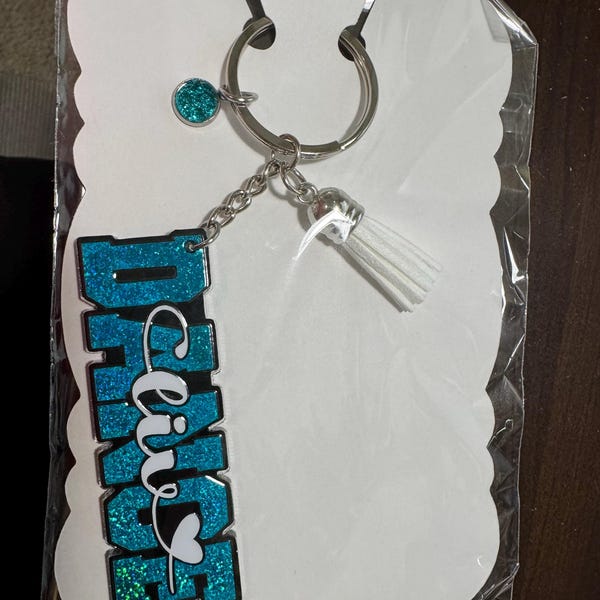 Personalized Dance Keychain • Dancer Keychain • Dance Gift • Dance Bag ...