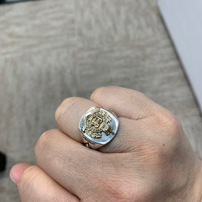 Royal Engineers Bespoke 9 Carat Gold Emblem Ring - Etsy