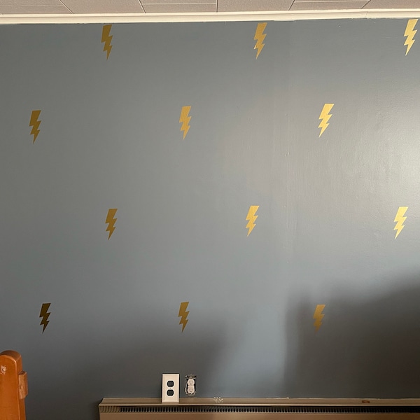 Lightning Bolt Vinyl Decals: Removable Thunder Stickers, Kids Room ...