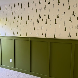Fir Tree Forest Pattern Wall Stencil Large Wall Stencils, Tree Stencil ...
