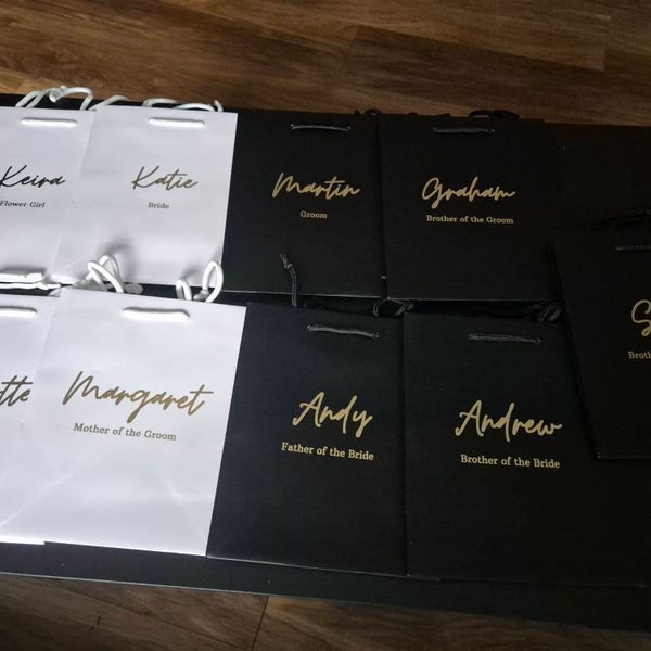 Personalised Logo Gift Bags - Customised Gift Bags With Gold/silver ...