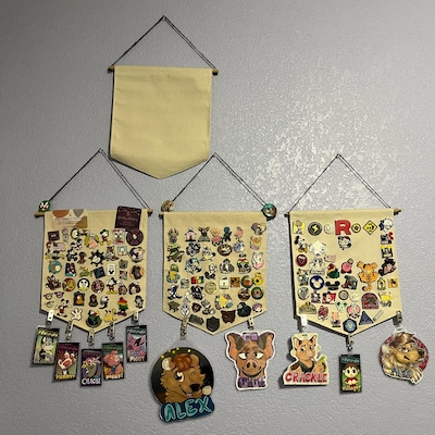 Enamel Pin Display, 10x12 Patch Banner, Banner for Pins, Pin Display ...