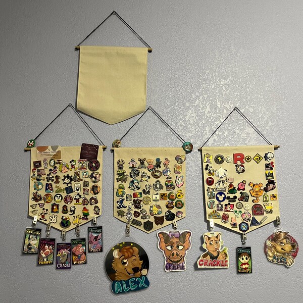 Enamel Pin Display, 10x12 Patch Banner, Banner for Pins, Pin Display ...