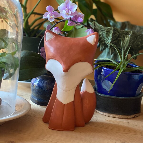 Red Fox, Ceramic Fox, Modern Fox Sculpture, Fox Sculpture, Little ...