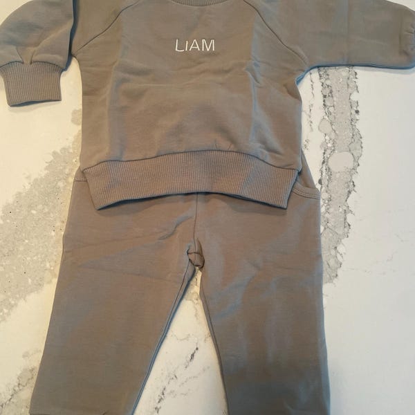 Personalized Baby Jogger Set- Toddler Track Suit With Embroidered Name ...