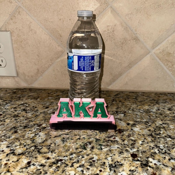 Alpha Kappa Alpha Inspired AKA Pink and Green Customizable Desk Name ...
