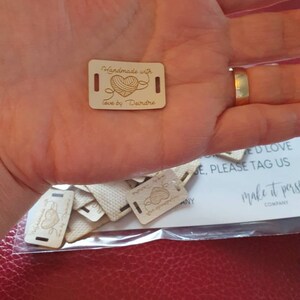 Personalised Set of 50 Cream 28x18mm Faux Leather Labels - Etsy