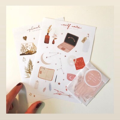 Self Care Sticker Sheet Journal Sticker Sheet Bullet - Etsy