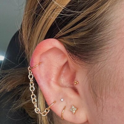 16G Butterfly Eyebrow Ring/rook Barbell/curved Barbell/rook Earring ...