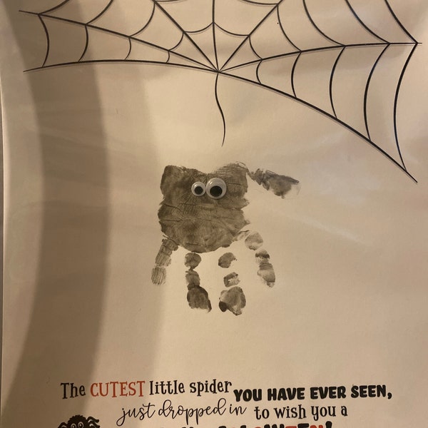 Cutest Little Spider Handprint Art, Halloween Craft for Kids, Handprint ...