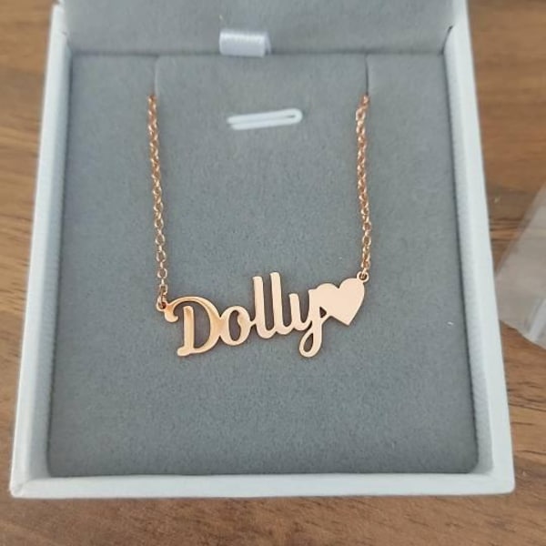 Dainty Name Necklace, Name Necklace With Heart, Custom Name Necklace ...