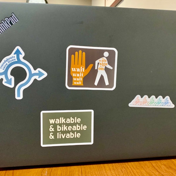 Walkable Bikeable Livable Sticker - Urban Planning Design Sticker ...
