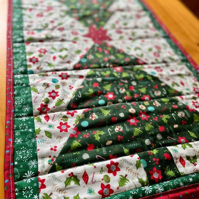 Christmas Tree Table Runner Quilt Kits From Quiltiesisters. - Etsy Canada