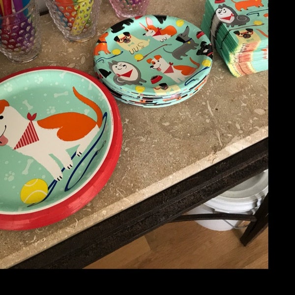 Dog Party Dinner Plates, Dog Party, Puppy Party, Set of 8 Plates - Etsy