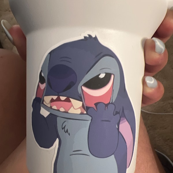 Stitch 'pulling Eyes' Sticker - Lilo and Stitch - Waterproof - Etsy