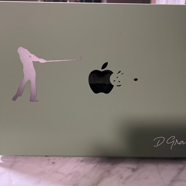 Penguin Bites the Apple MacBook Sticker Linux Tux Decal Fits Both Old ...
