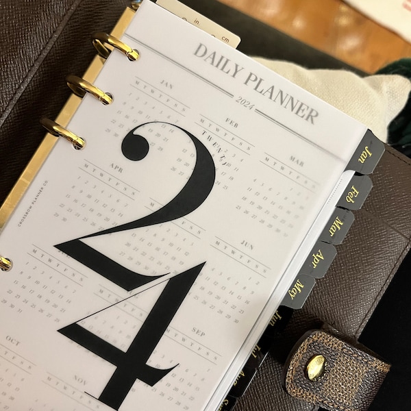 12 Monthly Planner Dashboard Set, Vellum Dashboards, A5/personal Size ...