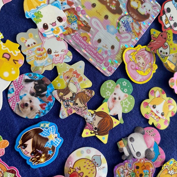 20-piece ULTRA Rare Vintage Loose Memo Sheet Grab Bag Featuring Awawa-chan Kamio Japan, Q-lia ...