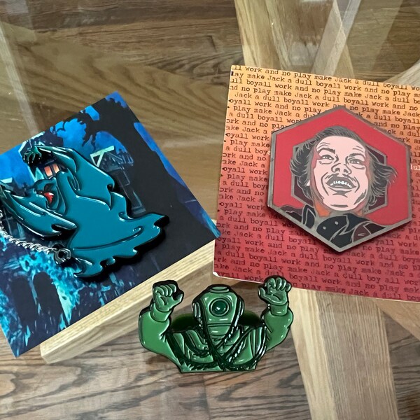 Villains Enamel Pins - Creeper Phantom Shadow Red Beard Tar Monster ...