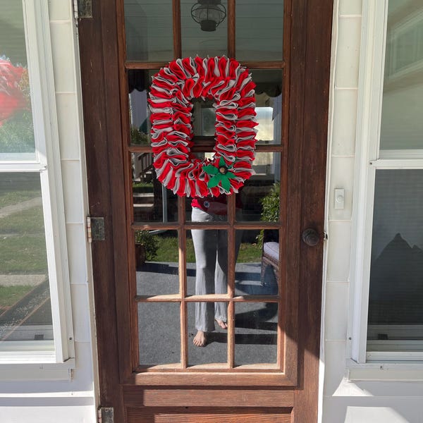The Ohio State University Block O Wreath - Alternating Grey With ...