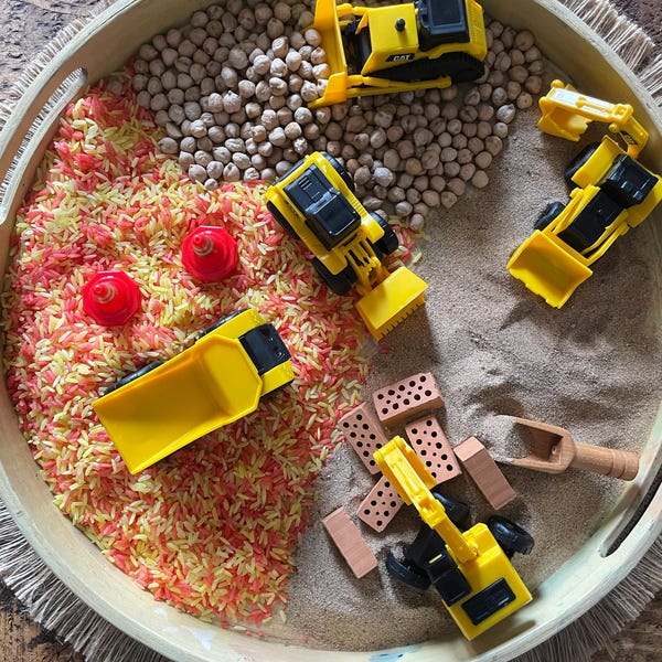 Digger Set Building Site Play Tray Sensory Digger Kit Building Site ...