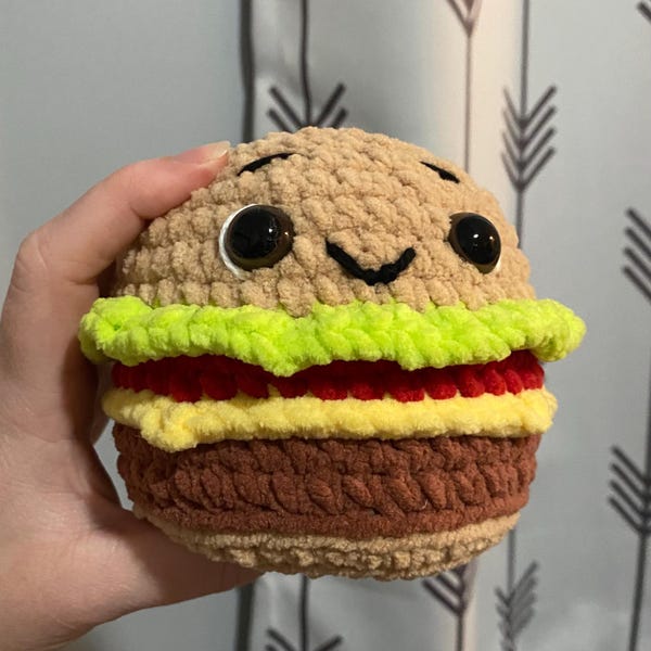 Barry the Burger No-sew PDF Printable Amigurumi Pattern - Etsy
