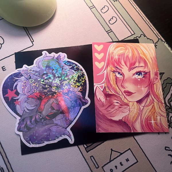 FNAF Roxanne Wolf Sticker 4” Heart Holo | Security Breach Glamrock ...