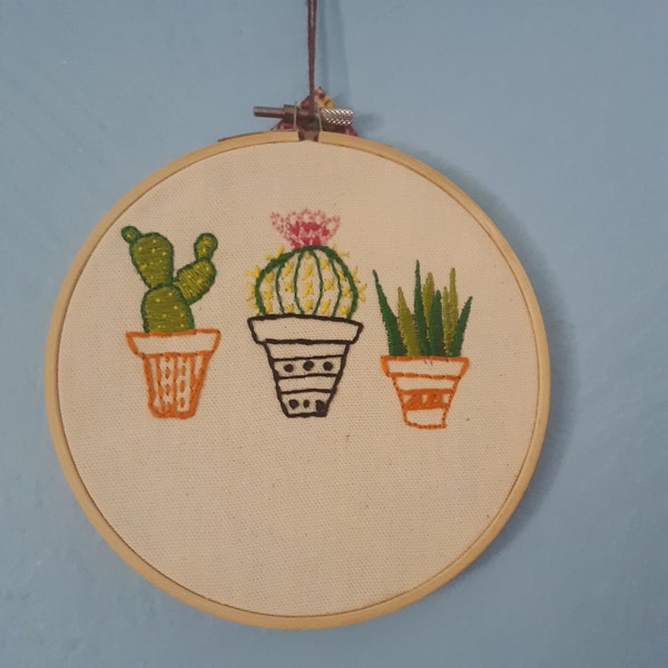 Bison in the Meadow -thread Painting - Embroidery Hoop Art - National ...