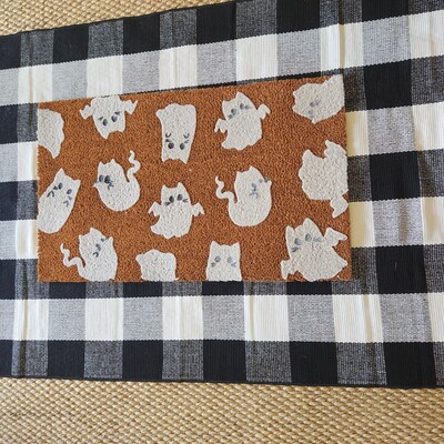 Cat Ghosts Halloween Doormat,ghosts Doormat,cat Halloween Doormat,cat ...