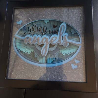 CUSTOMIZABLE 3D Grief Shadow Box Svg for Cricut for Silhouette - Etsy