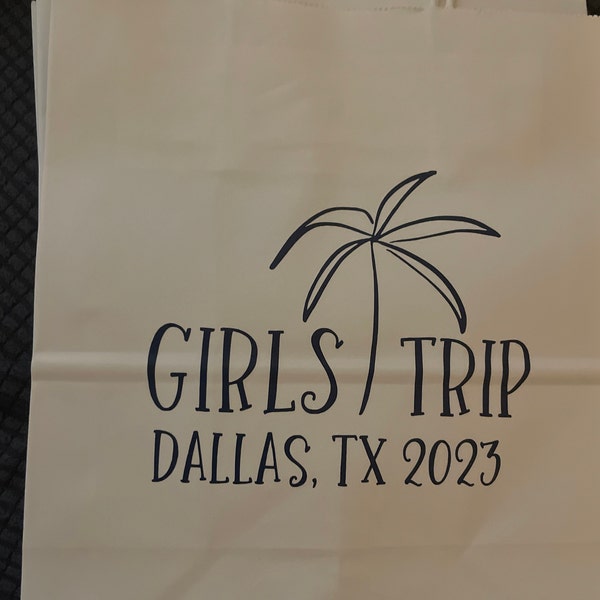 Girls Trip Gift Bag - Girls Getaway - Gift Bag - Personalized Gift Bag ...