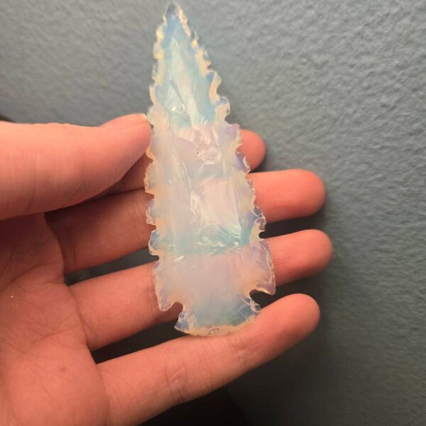Lava Blade Opalite Crystal Arrowhead Opalite Athame, Opalite Arrowhead ...