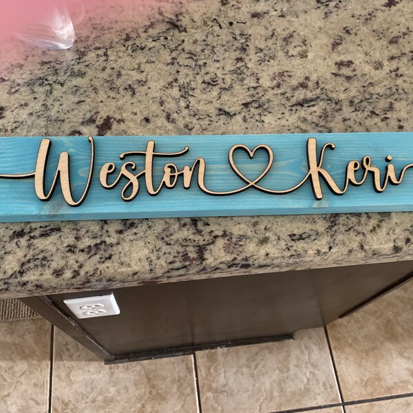 Custom Couple Name Sign Pallet Sign Wedding Gift Wooden Name Sign ...