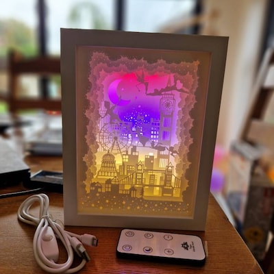 Papercut Light Box Paper Carving Light Box Night Light 3d Led Light Box ...