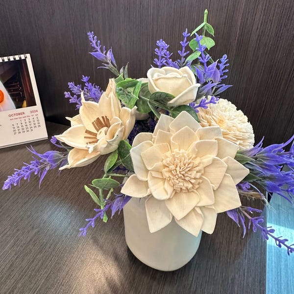 Sola Wood Flowers, Tan/wine/ivory Wood Flowers, Sola Flowers, DIY ...