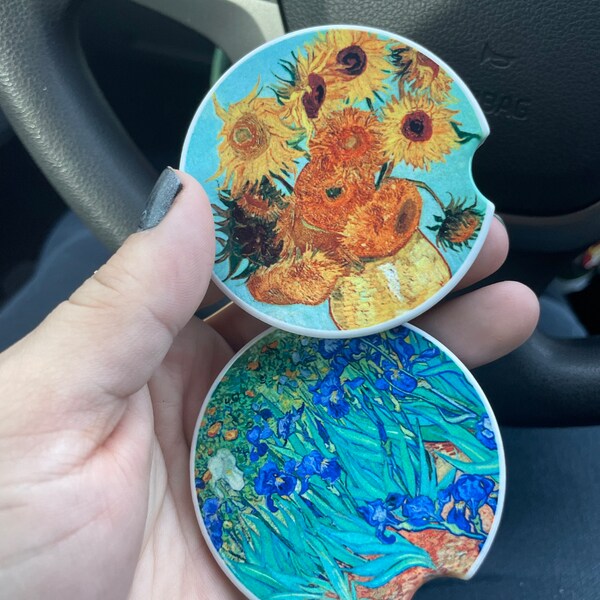 Four Pack Coasters | Decorative Coasters Set of 4 | 3.7" Ceramic ...