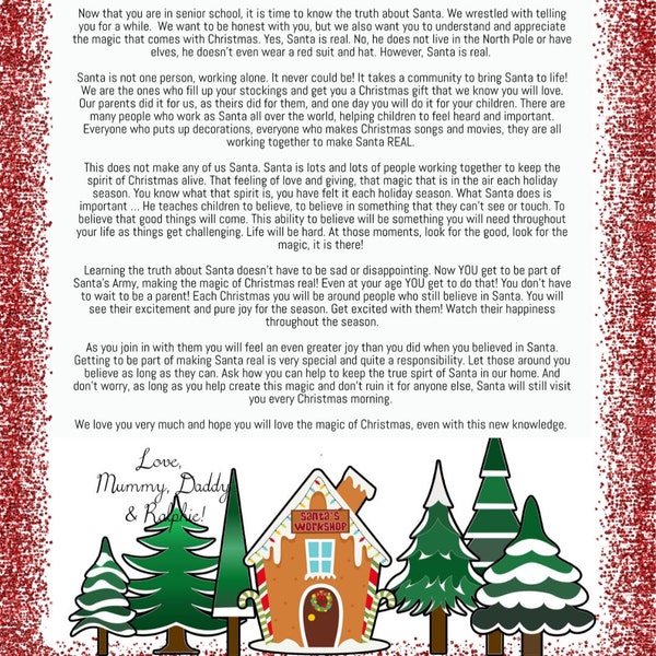 Is Santa Real - Explaining Santa to Your Child - EDITABLE *digital ...