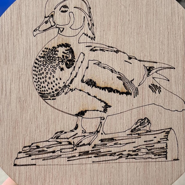 Wood Duck Standing on Log Svg Png Dxf Eps Pdf | Vector Graphic Design ...