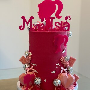 Acrylic Wedding Cake Charm, Personalised Cake Charm, Engagement Cake ...