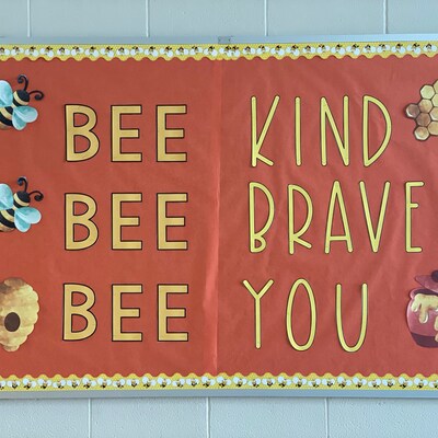 Printable Bulletin Board Display Kit Teacher Bulletin Board Bee Kind ...
