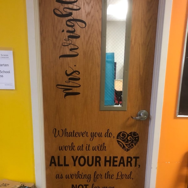 Whatever You Do Work at It With All Your Heart, Bible Verse, Words Wall ...