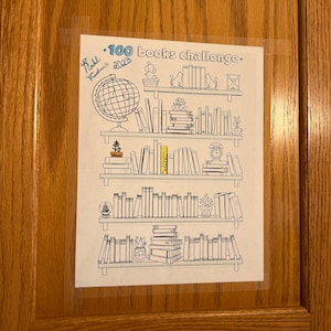 100 Books Challenge - Printable Reading Log - Book Tracker - Coloring ...