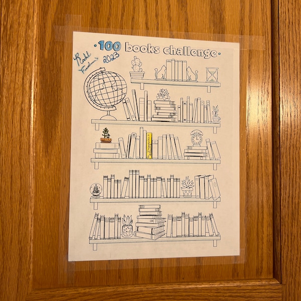100 Books Challenge - Printable Reading Log - Book Tracker - Coloring ...