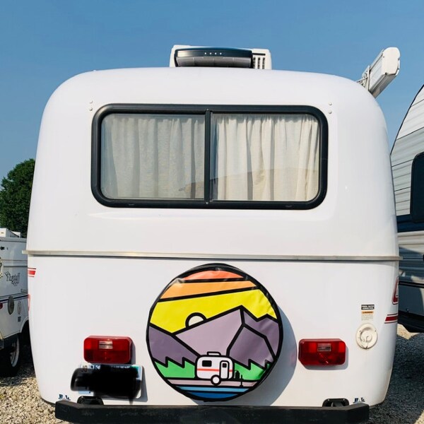 Scamp Thicklines Art Custom Tire Cover 13ft Desert Series - Etsy