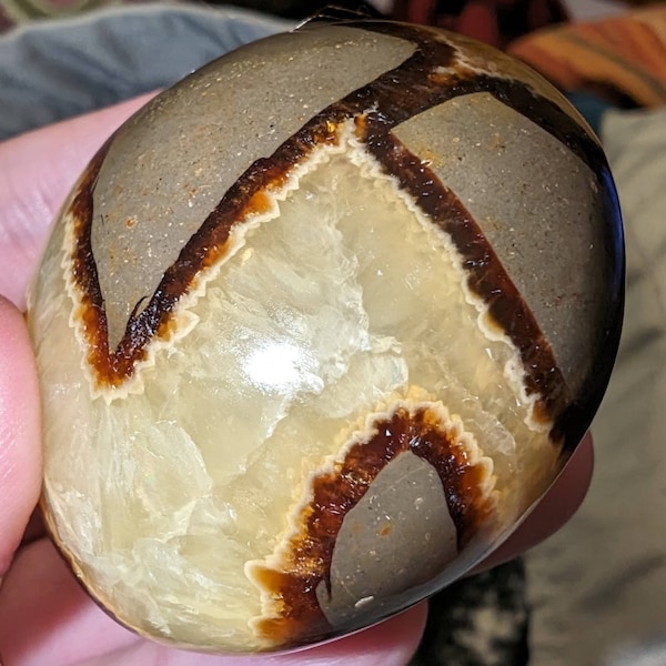 Septarian Palm Stone, Yellow Dragon Septaria, Healing Crystals, You ...