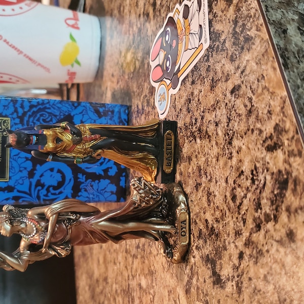 Vintage Oya Mini Statue - Small Orisha of Winds, Lightning, Death and ...