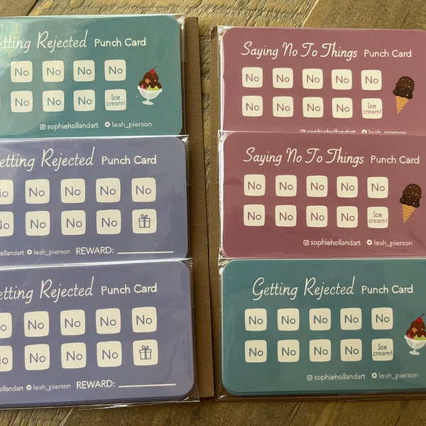 Acts of Kindness Punch Card Pack of 5 | Stocking Stuffer | Motivational ...